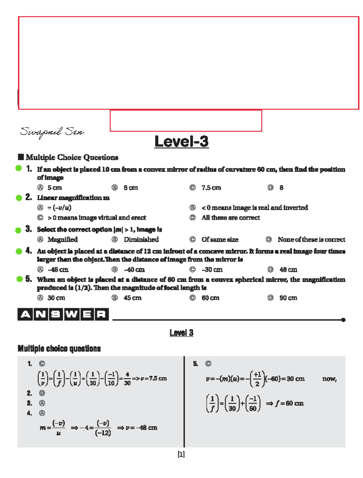 Chapter 01 (A) Reflection MCQs - X(Phy) - Studocu