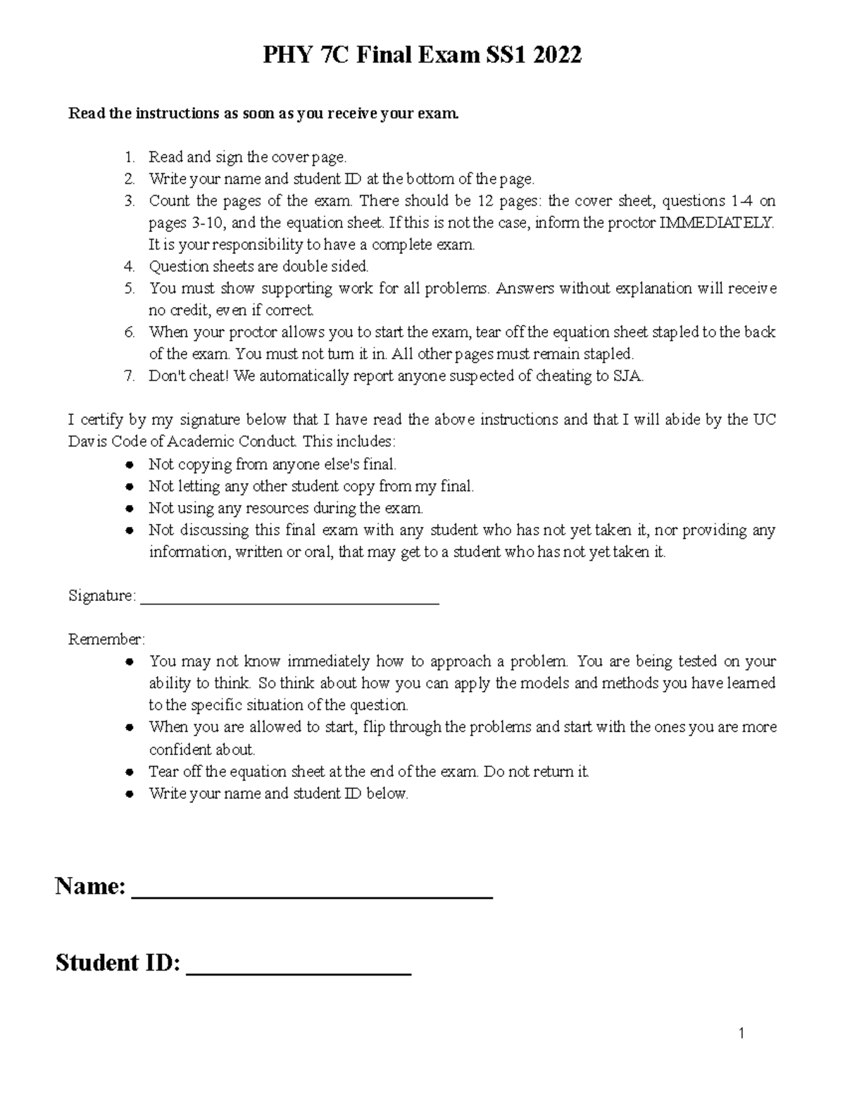 Final Exam - Solution - 3+