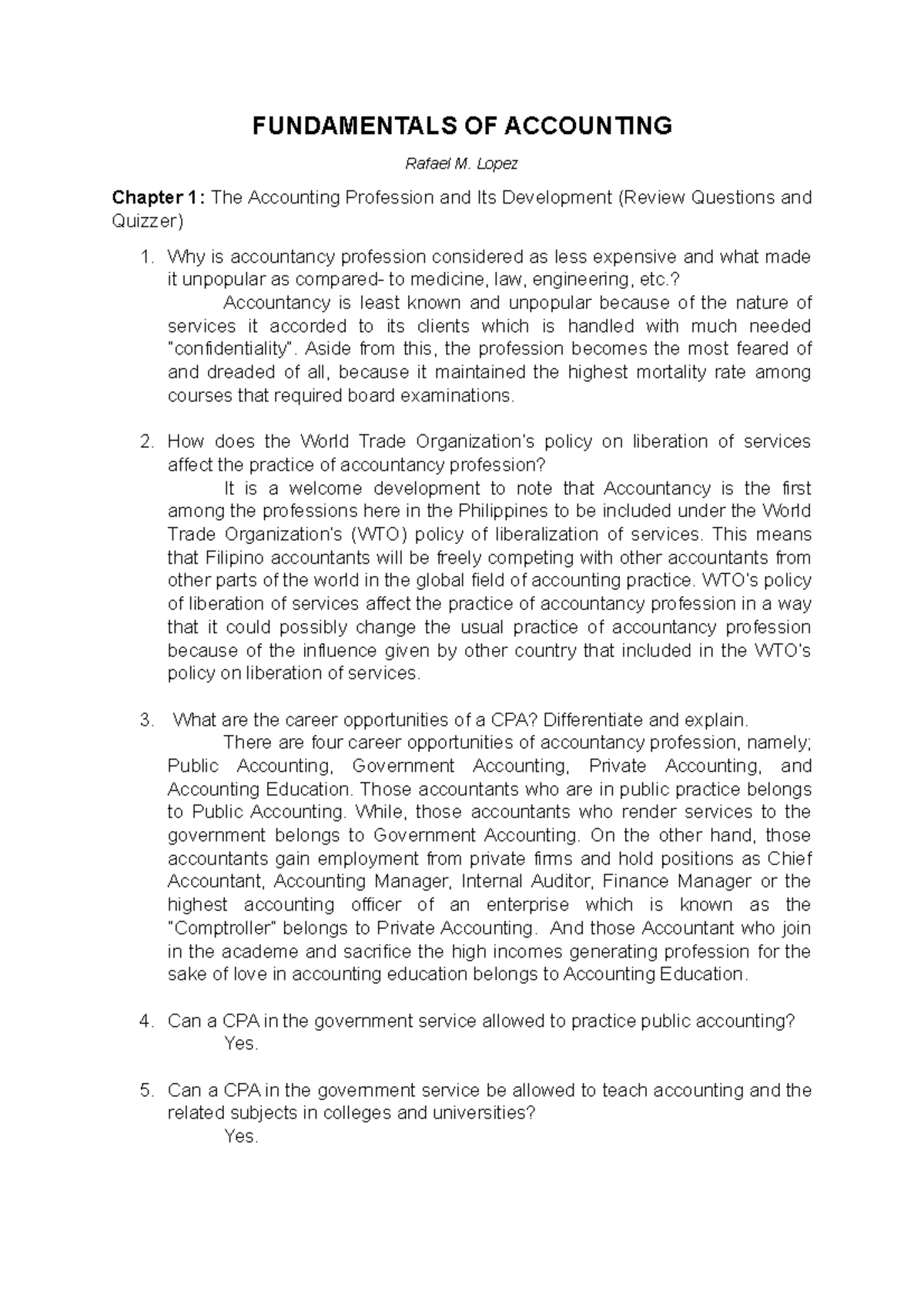 Fundamentals of Accounting R: Chapter 1 Review & Quiz Notes - Studocu
