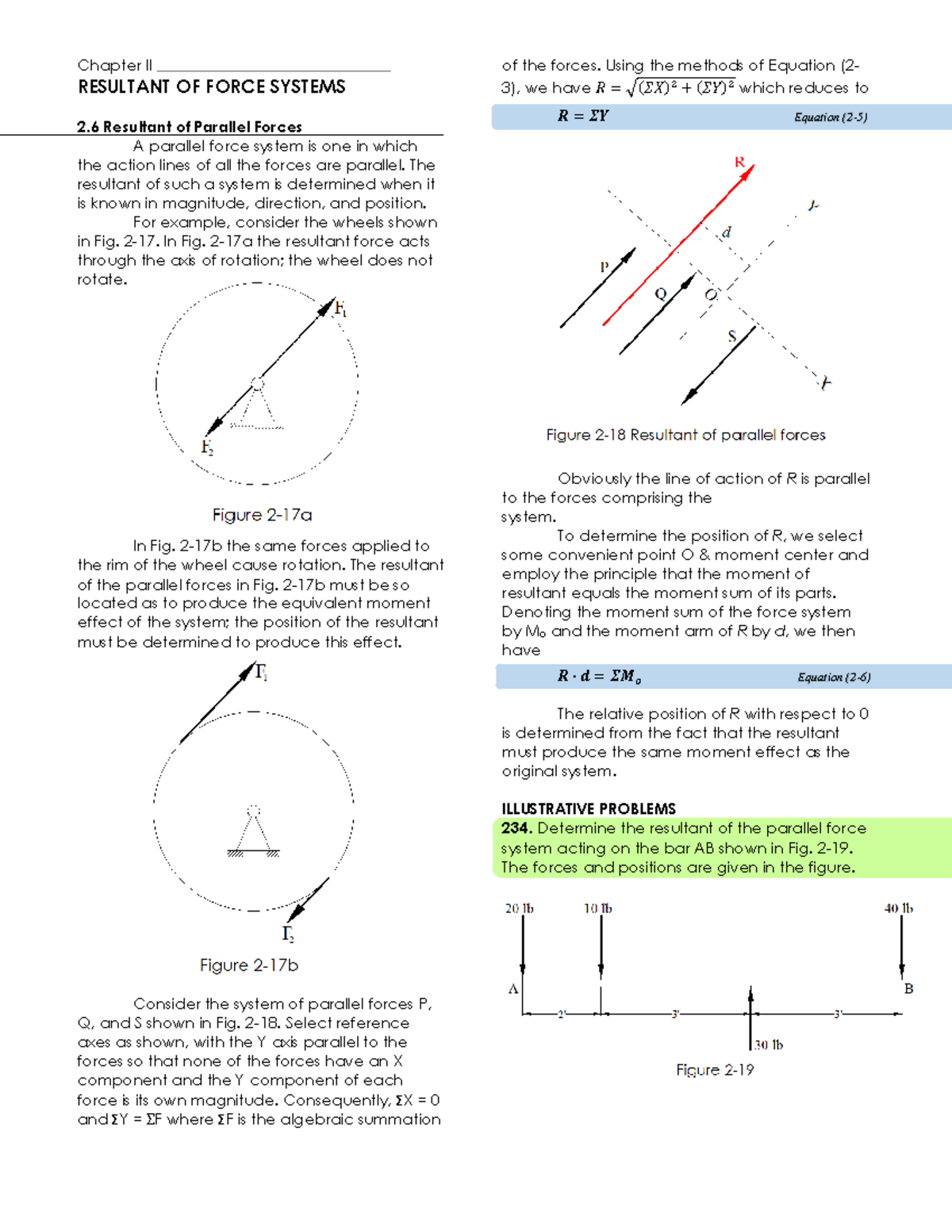 Chapter 2.2 - Resultant of Parallel and Non-Concurrent Forces - Studocu
