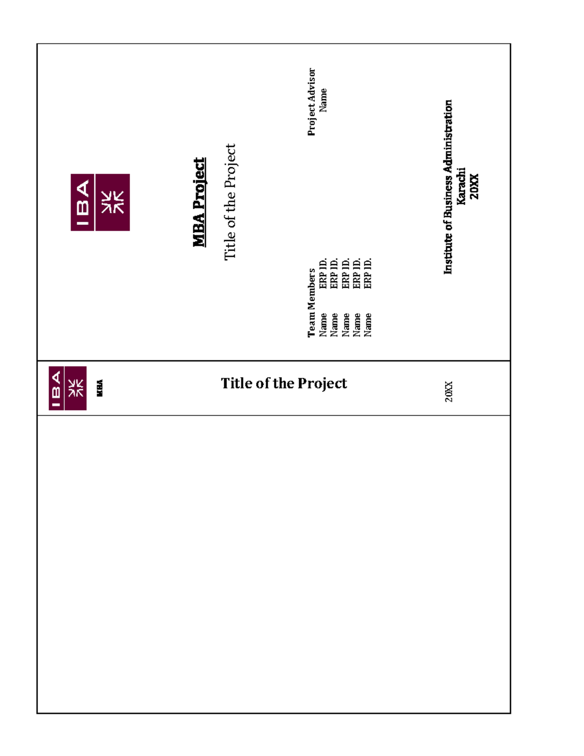 BBA Sample for Project - Notes on Psychology - 20XX Title of the ...