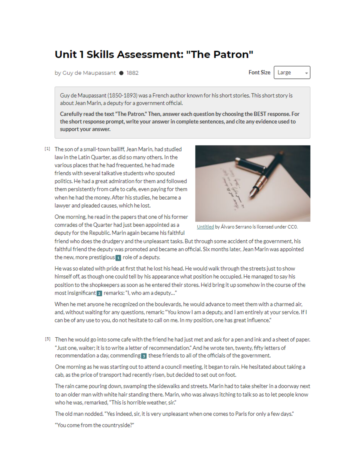 Unit 1 Skills Assessment The Patron - Studocu