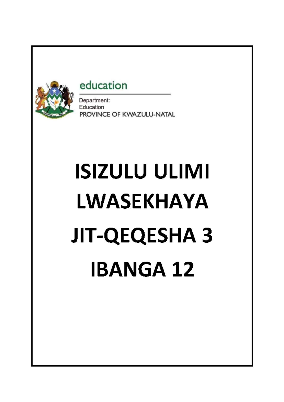 Isizulu HL P2 Grade 11 NOV - AMAMAKI: 80 ISIKHATHI: Amahora ama -2½ ...