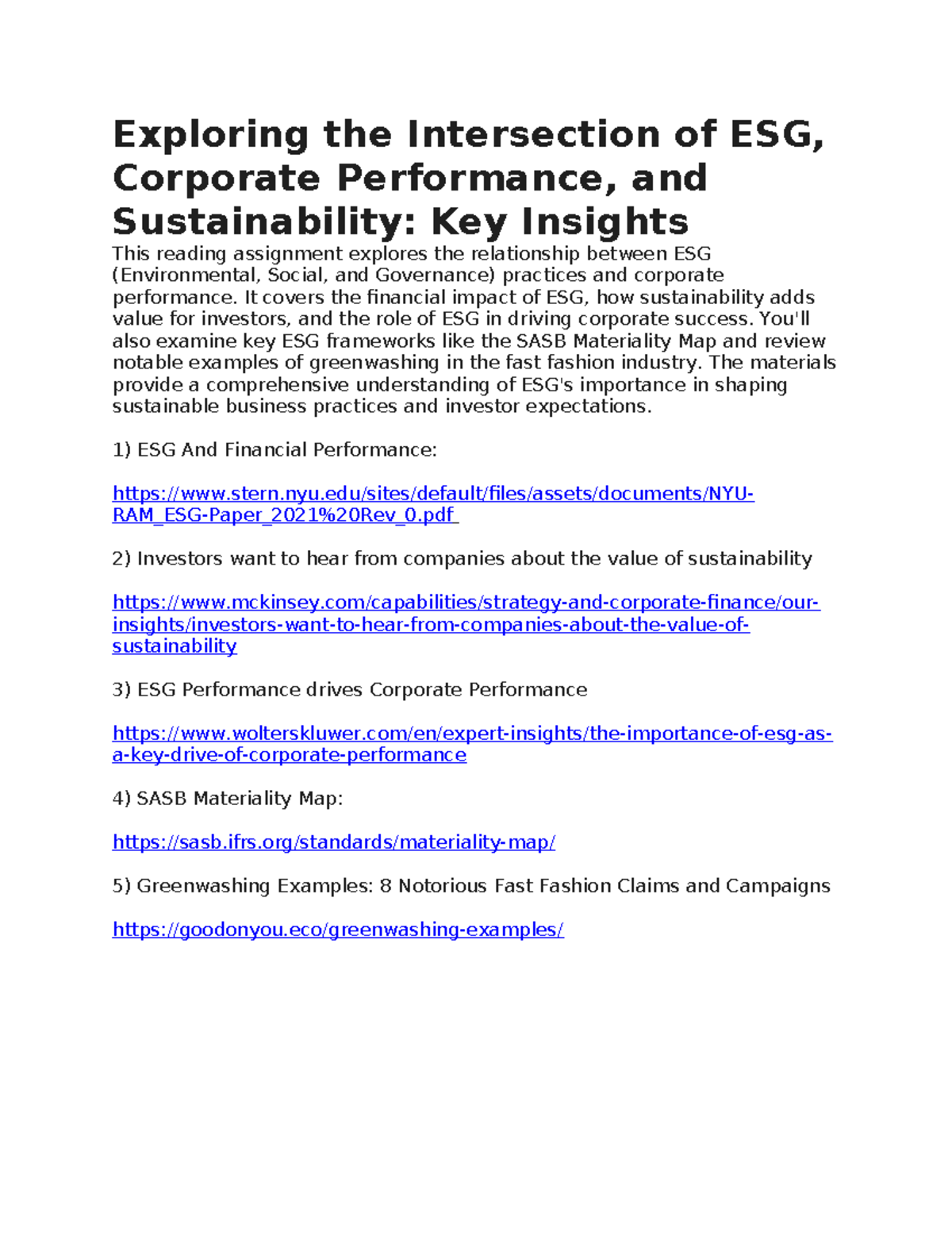 Exploring the Intersection of ESG, Corporate Performance, and ...