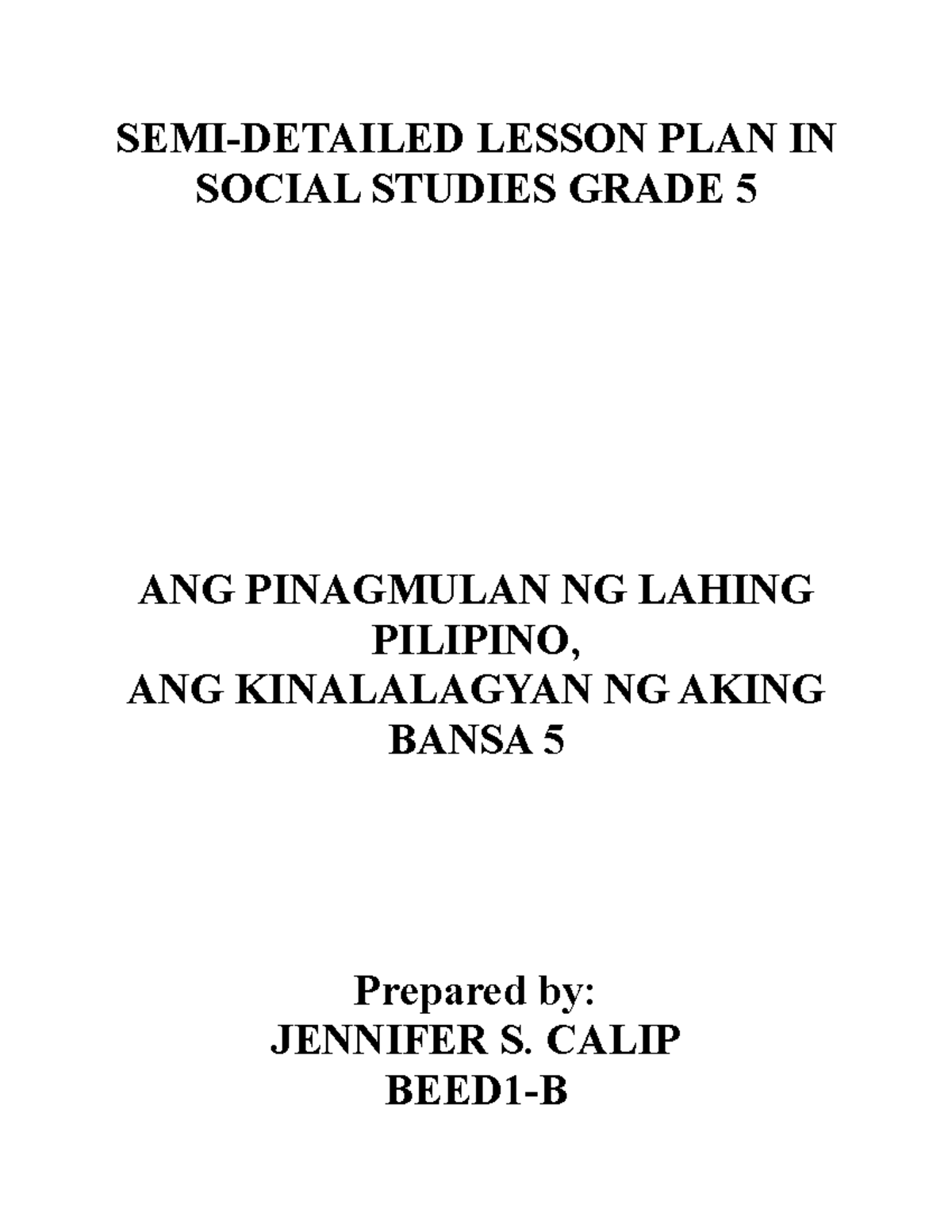 Detailed Lesson Plan in SSC1: Understanding the Philippines as an ...
