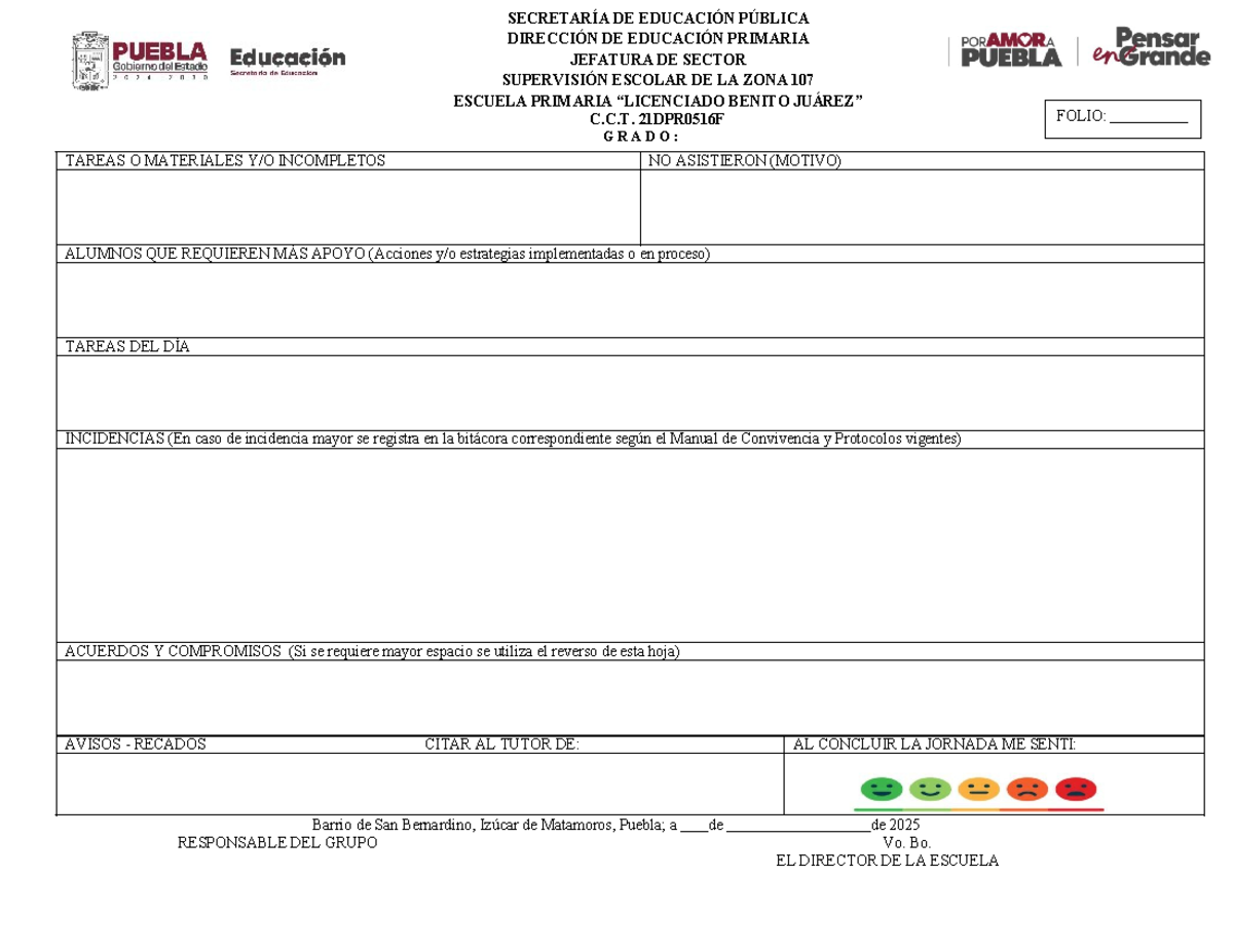 Bitácora de Grupo 2024-2025 - Escuela Primaria Benito - Studocu