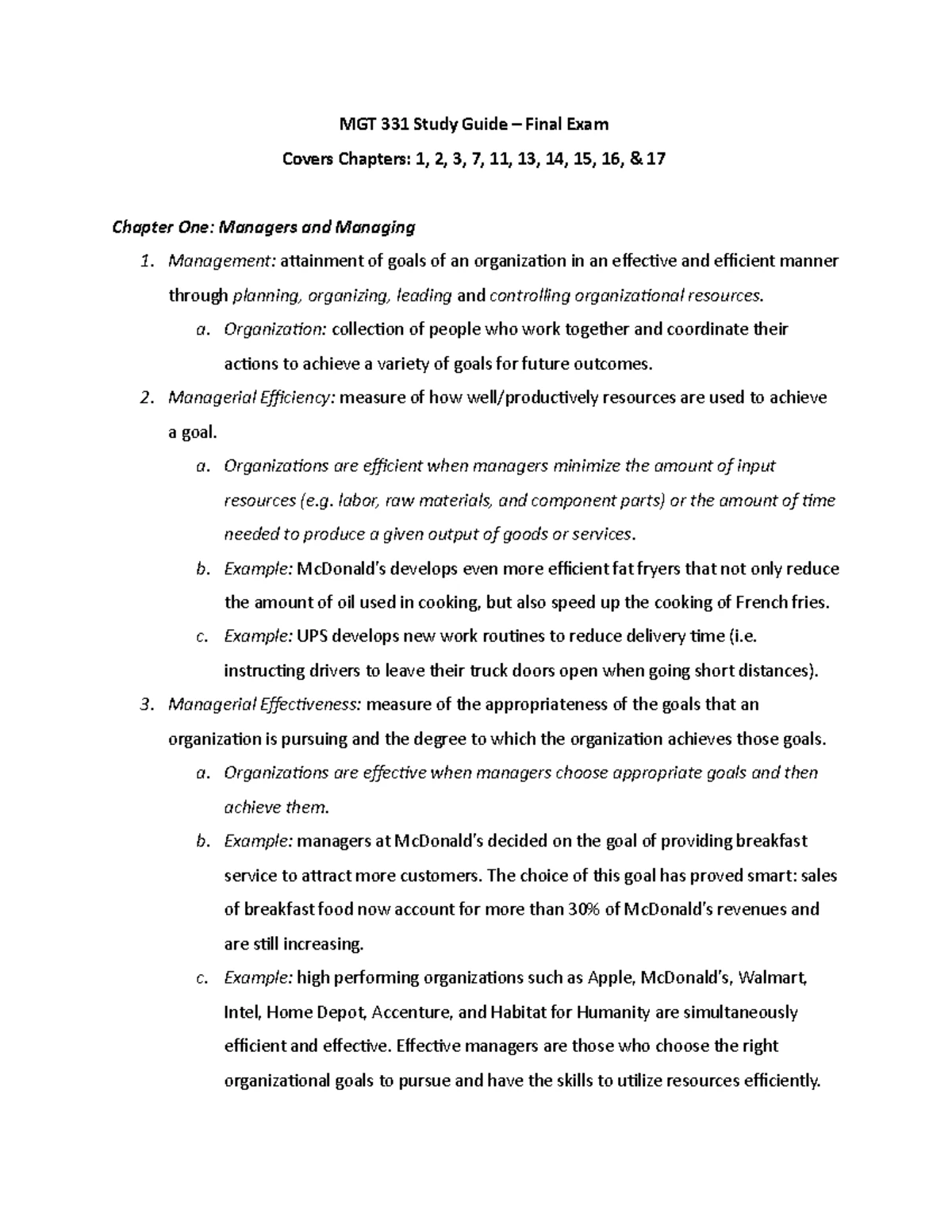 MKT 350 Exam 2 Finished Study Guide - Marketing 350 Exam 2 – Study ...