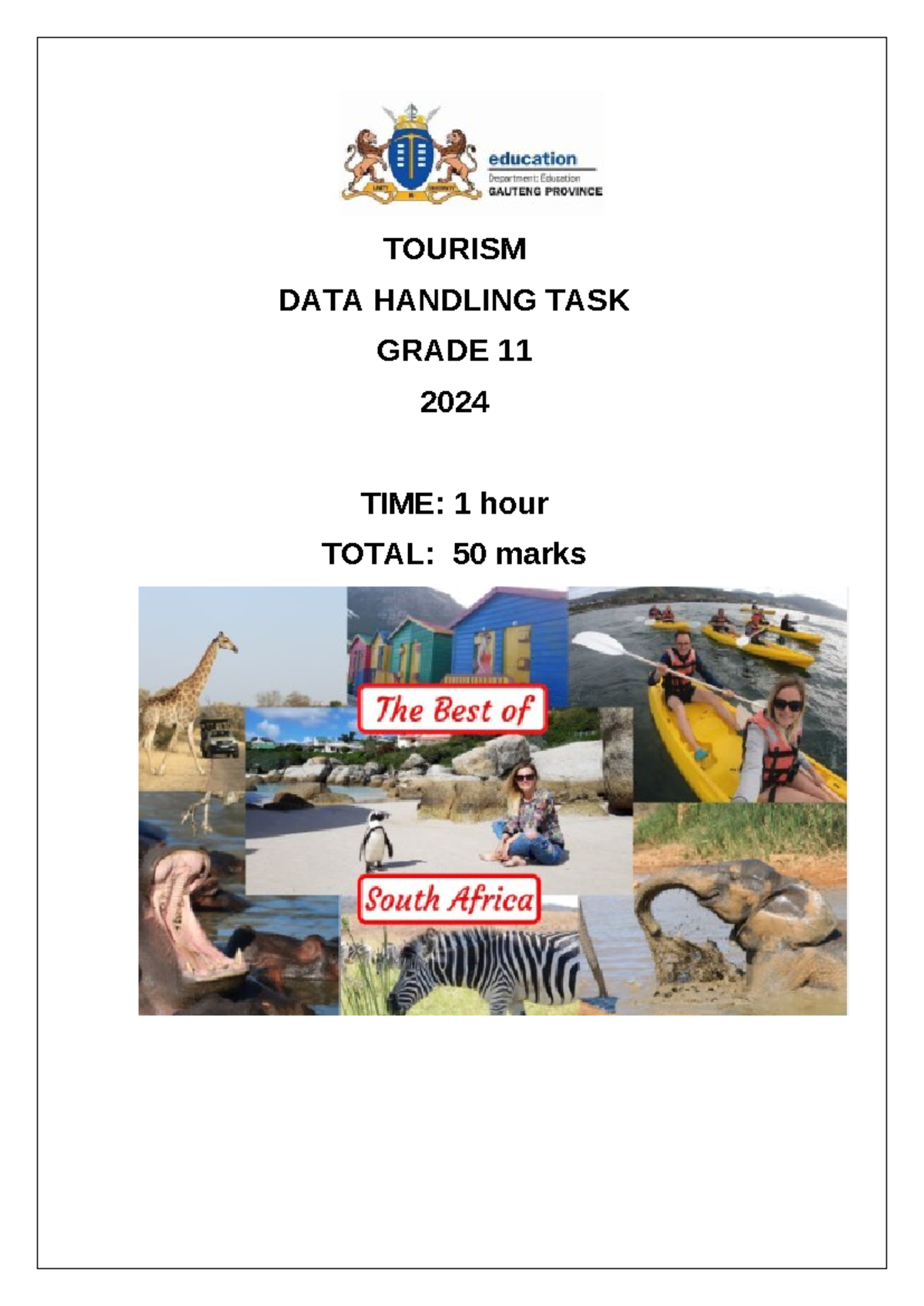 772843940 TW 2024 Grade 11 Data Handling Task for Tourism - Studocu