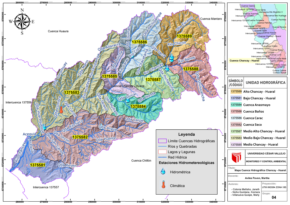 Mapa de la Cuenca Hidrográfica Chancay Huaral - UCV 1375585 - Studocu