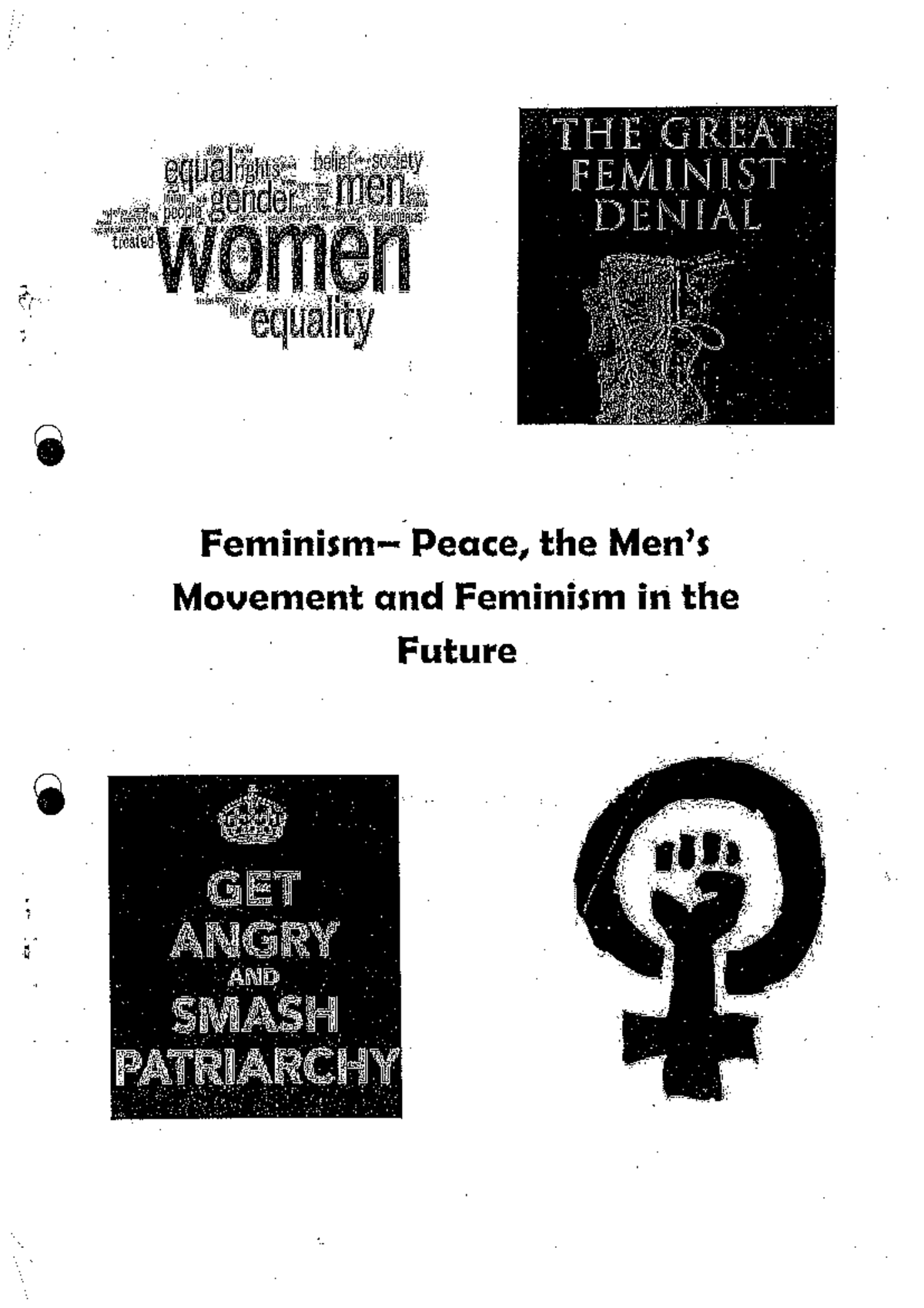 Feminism and Peace: Analyzing Gender Dynamics and Social Justice - Studocu