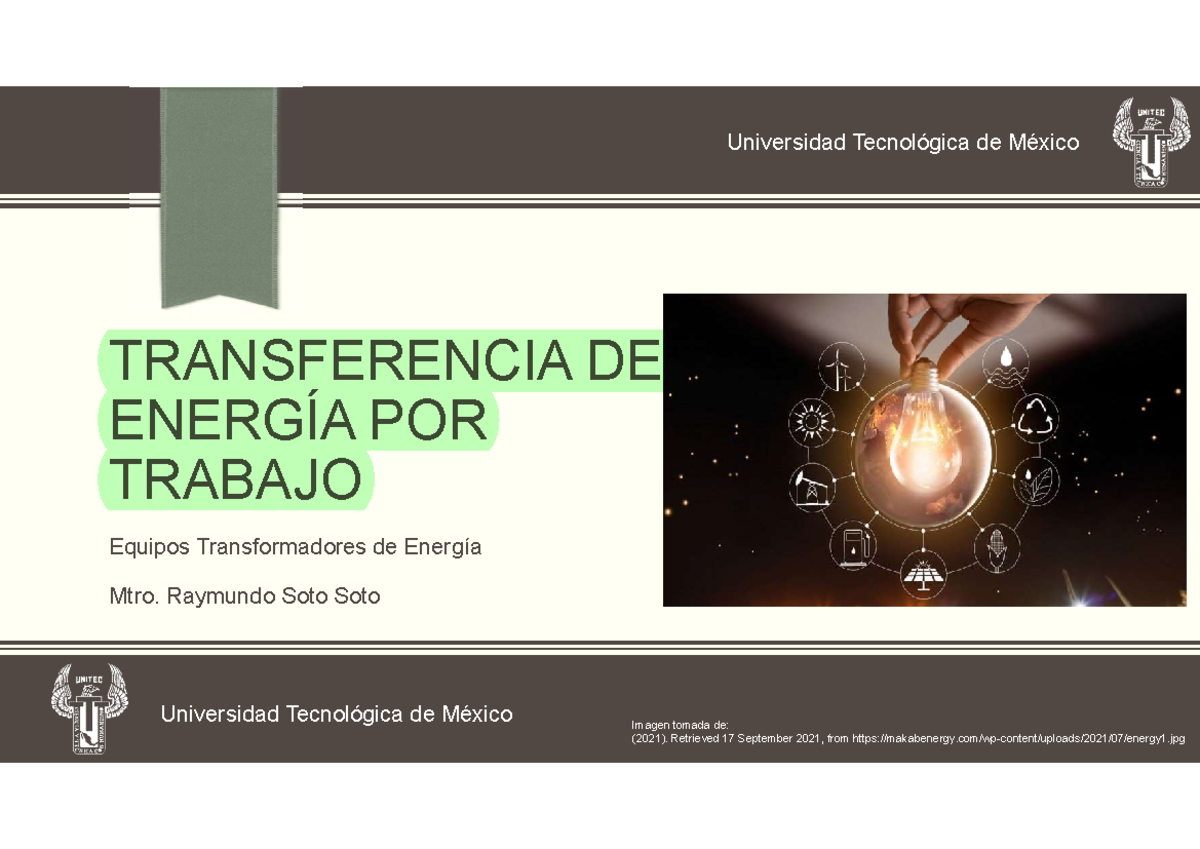 2 - Transferencia de energía por trabajo - TRANSFERENCIA DE ENERGÍA POR ...