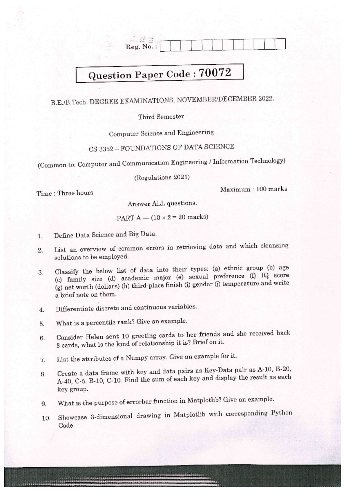 CSE-ND-2022-CS 3352-Foundations of data science-202681014-ND22CS - Reg ...