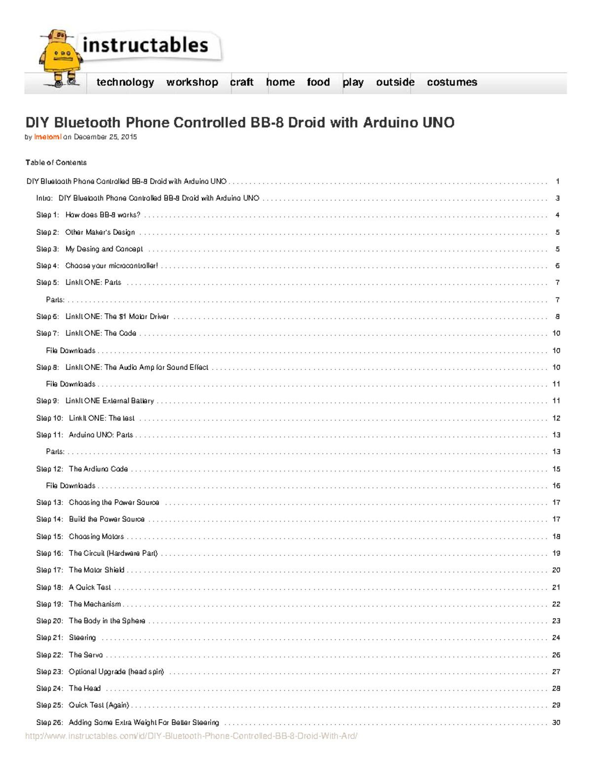 DIY Bluetooth Droid with Arduino UNO: A Tech Workshop Guide - Studocu
