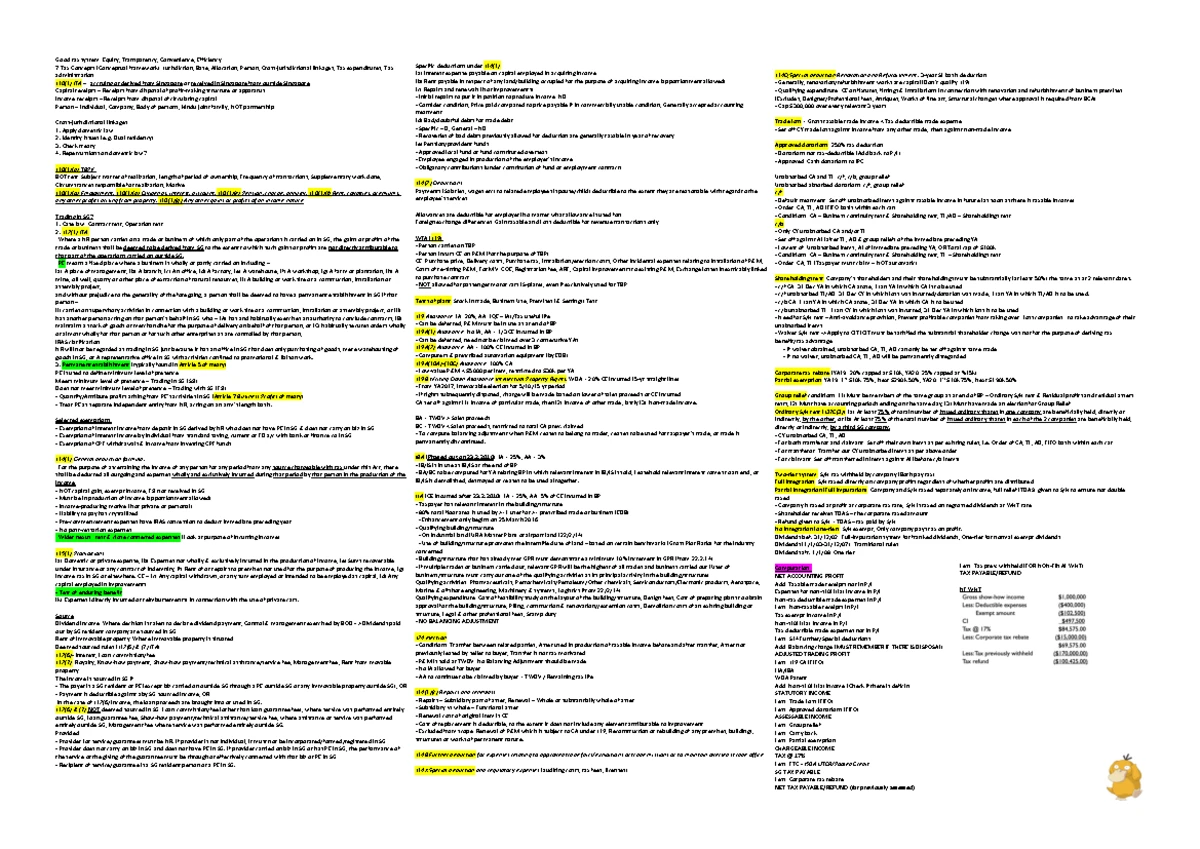 Individual Income Tax Filing Guide for Tax Residents - Form B1 - Studocu