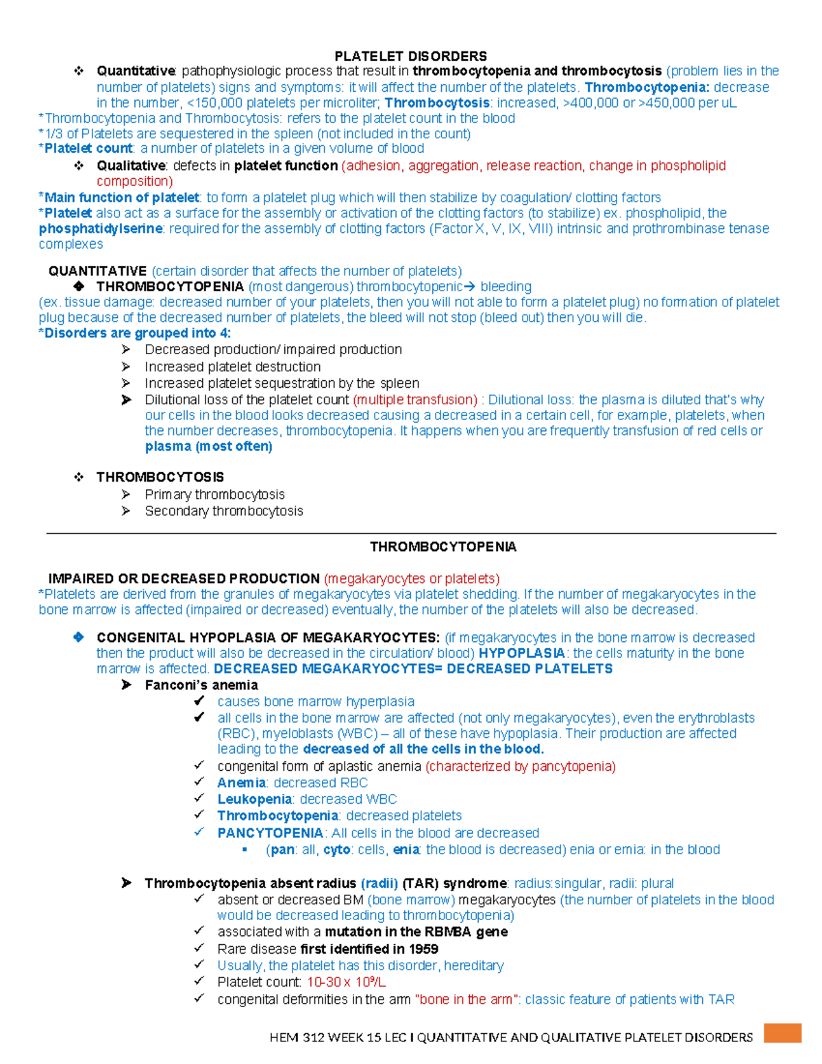 15- Platelet Disorders: Understanding Quantitative and Qualitative ...