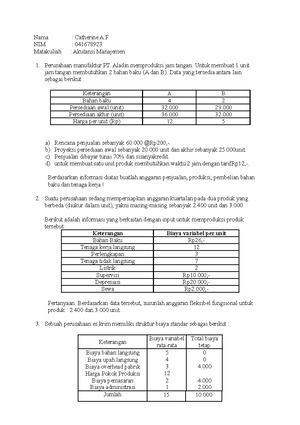 Jawaban Tugas 1 EKMA 4214 - LEMBAR SOAL TUGAS TUTORIAL Fakultas : Ekonomi Program Studi ...