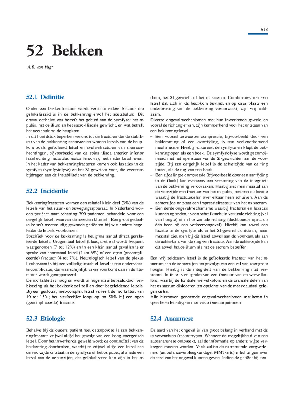 Samenvatting Chirurgie H52 - Bekkenfracturen en Behandeling - Studeersnel