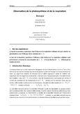Quiz: Observation de la photosynthèse et de la respiration - Blaw 2001 ...