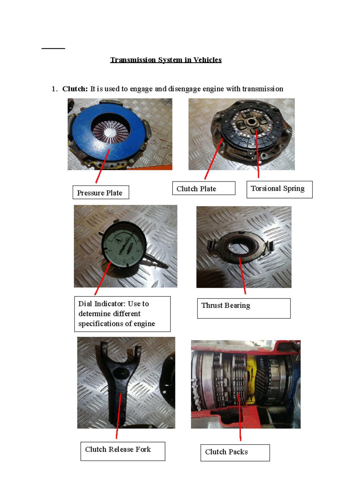 Lab Report #1: Transmission Systems in Vehicles Explained - Studocu