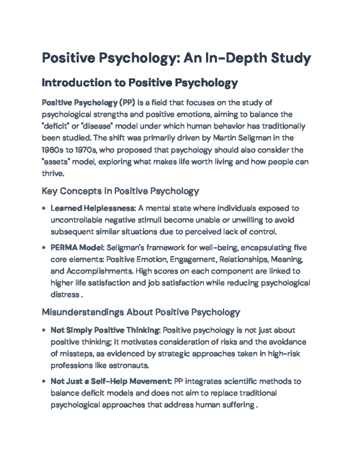 Positive Psychology: Comprehensive Overview and Key Concepts (PP ...