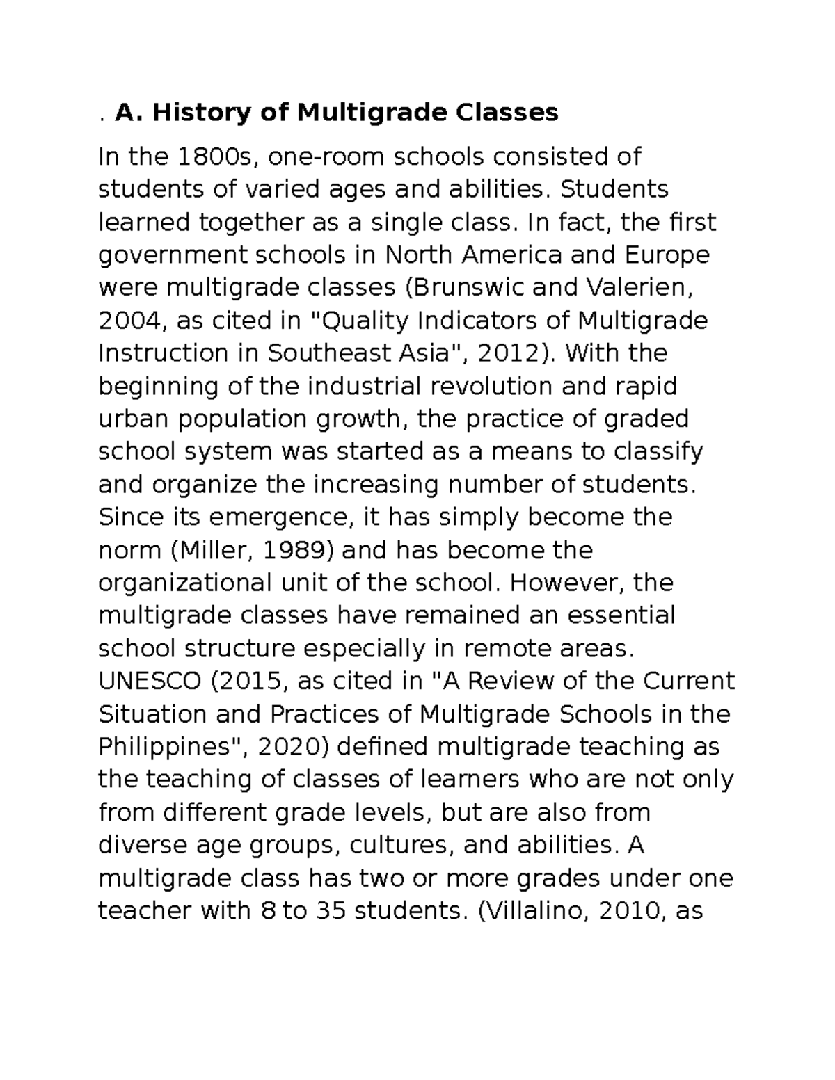 History-OF- Multigrade- ELE lesson 1 - . A. History of Multigrade ...
