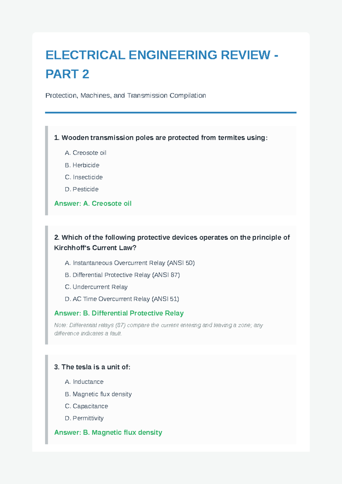 ELECTRICAL ENGINEERING REVIEW PART 2: Protection & Machines Insights ...