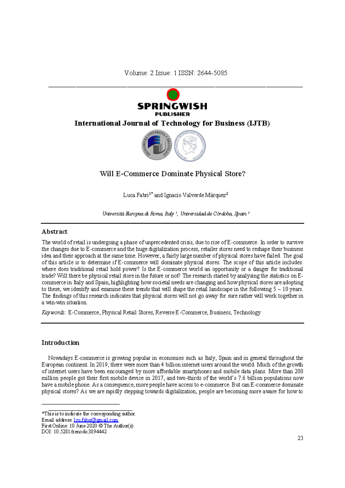 138-Article Text-328-1-10-202006 15 - Volume: 2 Issue: 1 ISSN: 2644 ...