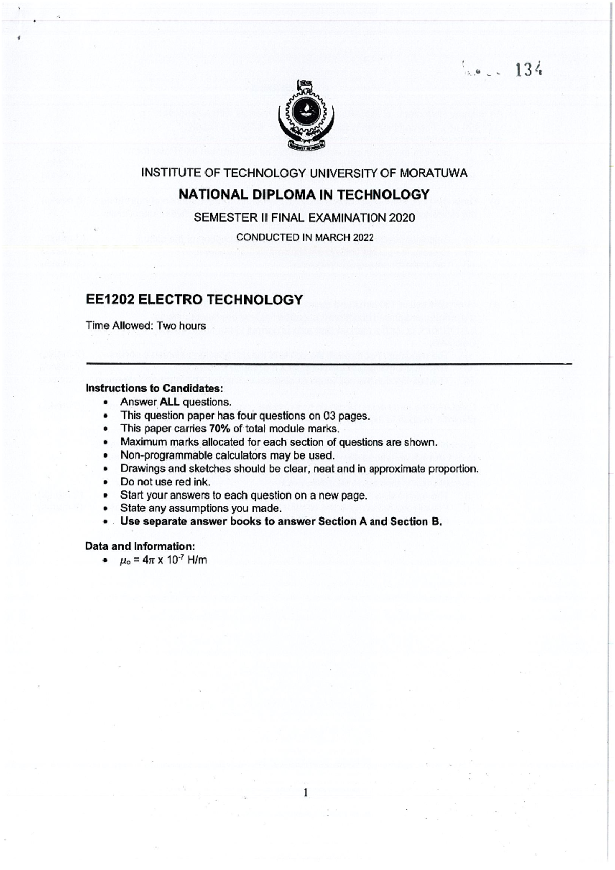 2021 Past Exam Papers Collection for Review - Studocu