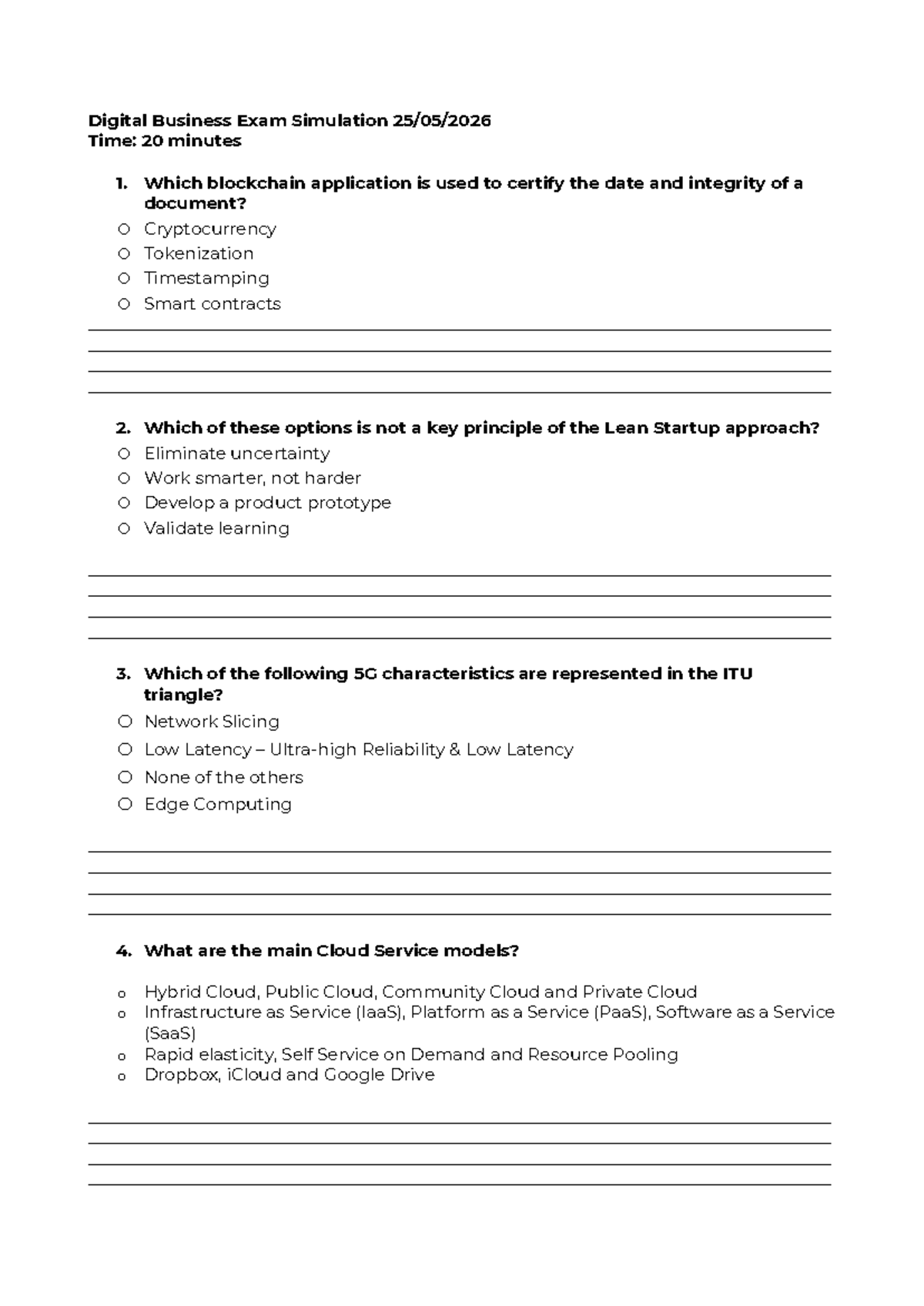 Digital Business Exam Simulation 2026: Key Concepts & Questions - Studocu