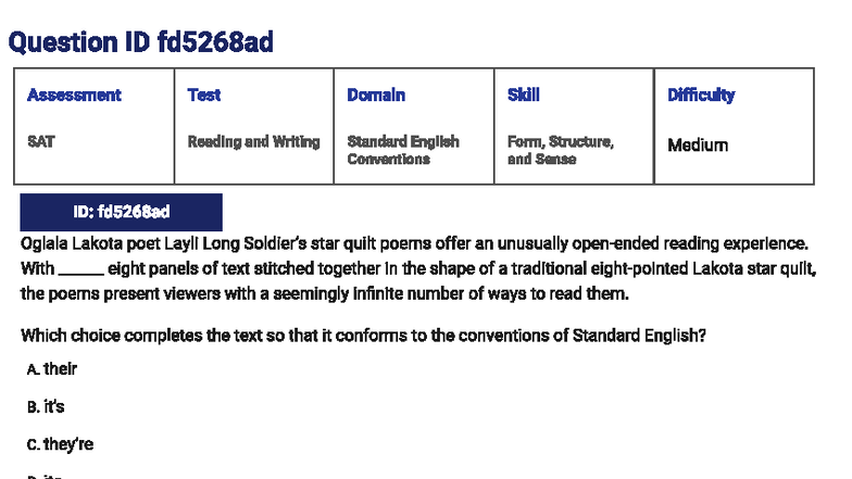 SAT Reading and Writing Conventions Assessment Test Notes - Studocu