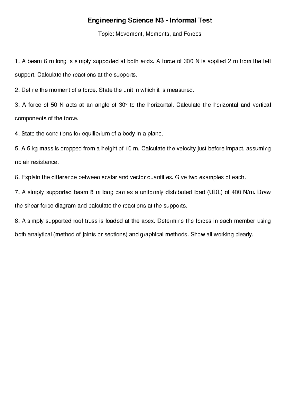 FREE Mathematics N2 Previous Papers Memos - Website: ekurhulenitech.co ...