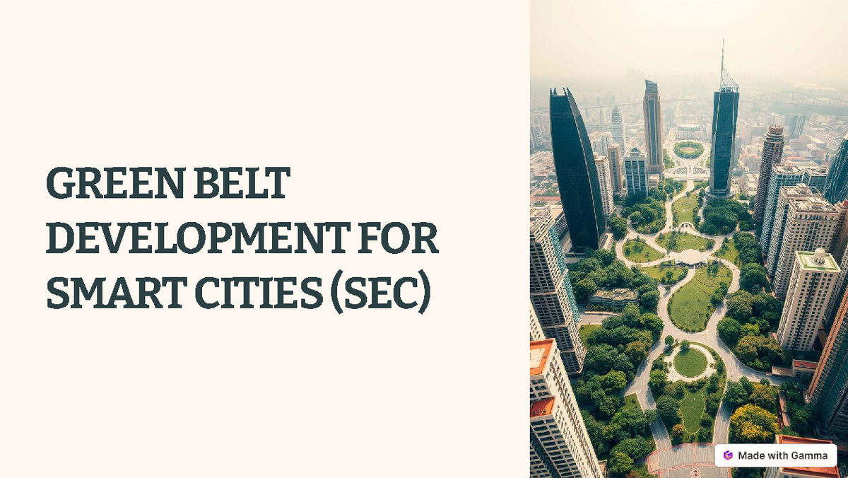 GREEN BELT DEVELOPMENT ANALYSIS (SEC): IVI & Vegetation Insights - Studocu