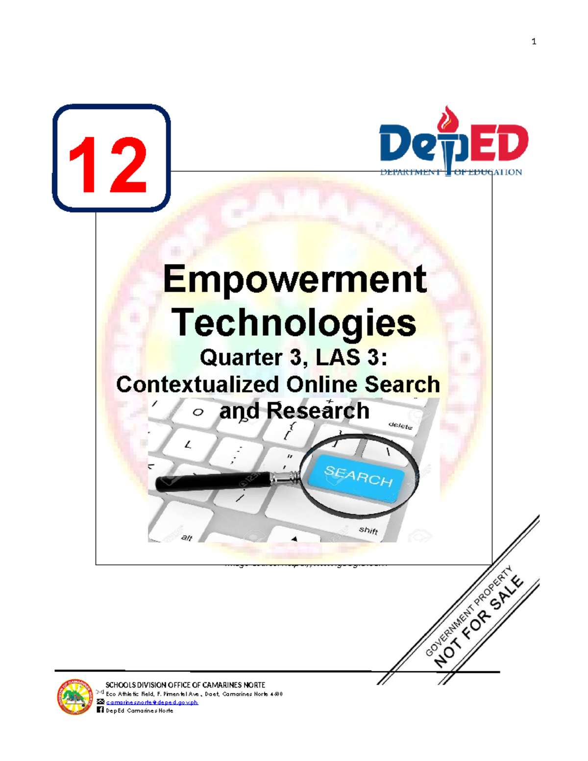 Empowerment Tech - Grade 12 Q3 LAS 3: Online Search & Research Guide ...