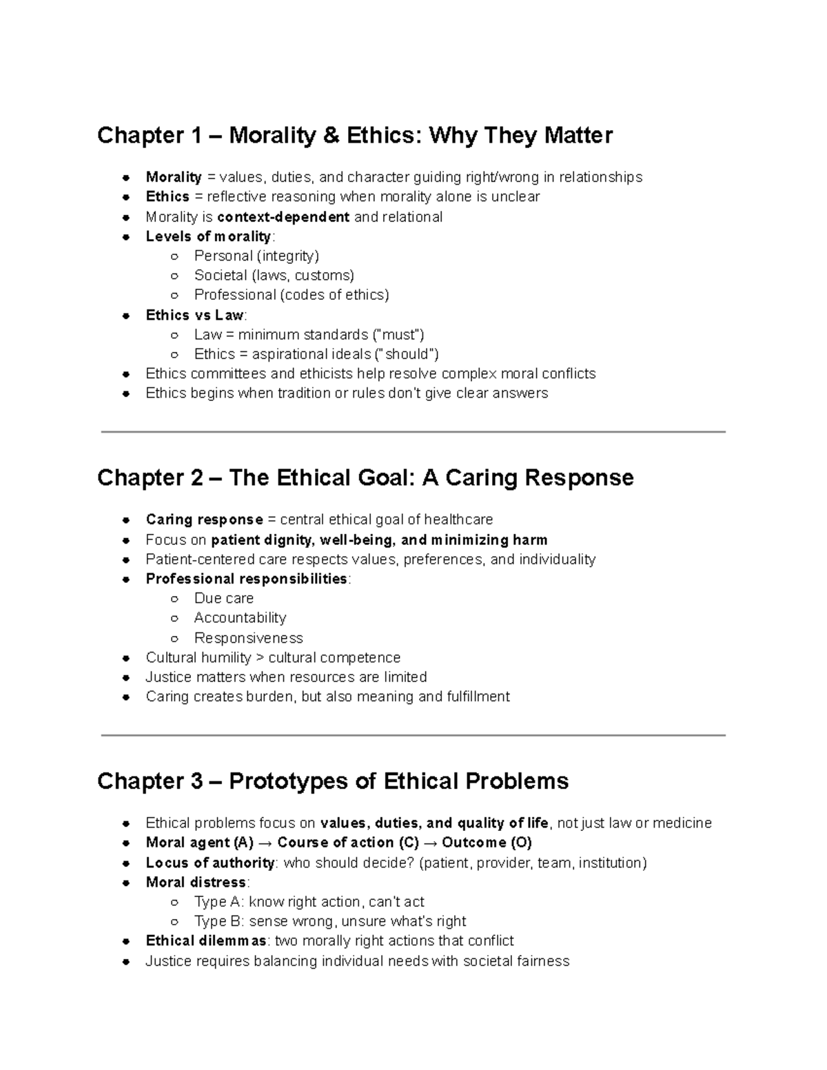 Ethics 101: Final Study Guide on Morality and Ethical Principles - Studocu