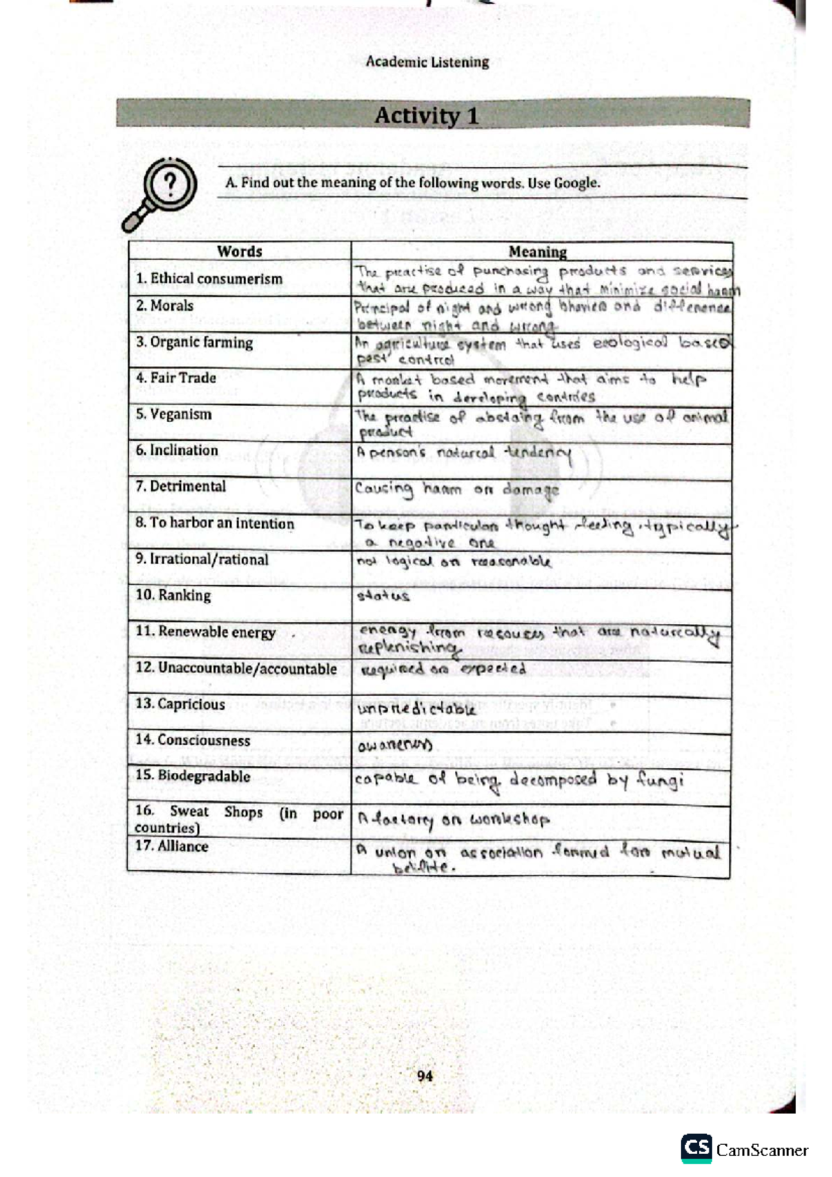 Ethical Consumerism: Key Terms and Concepts for Academic Listening A ...
