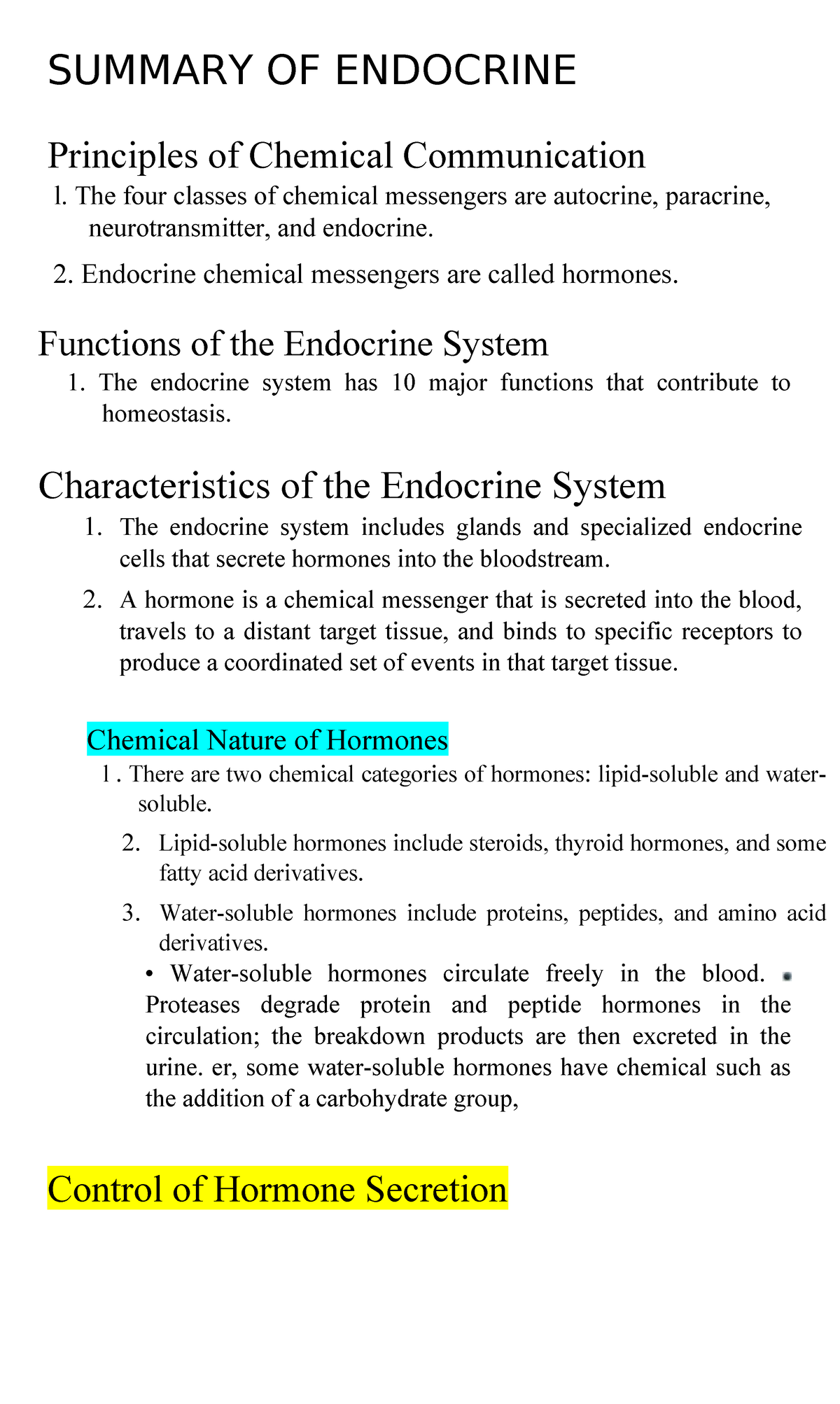 Endocrine System Overview: Key Principles and Functions - Studocu