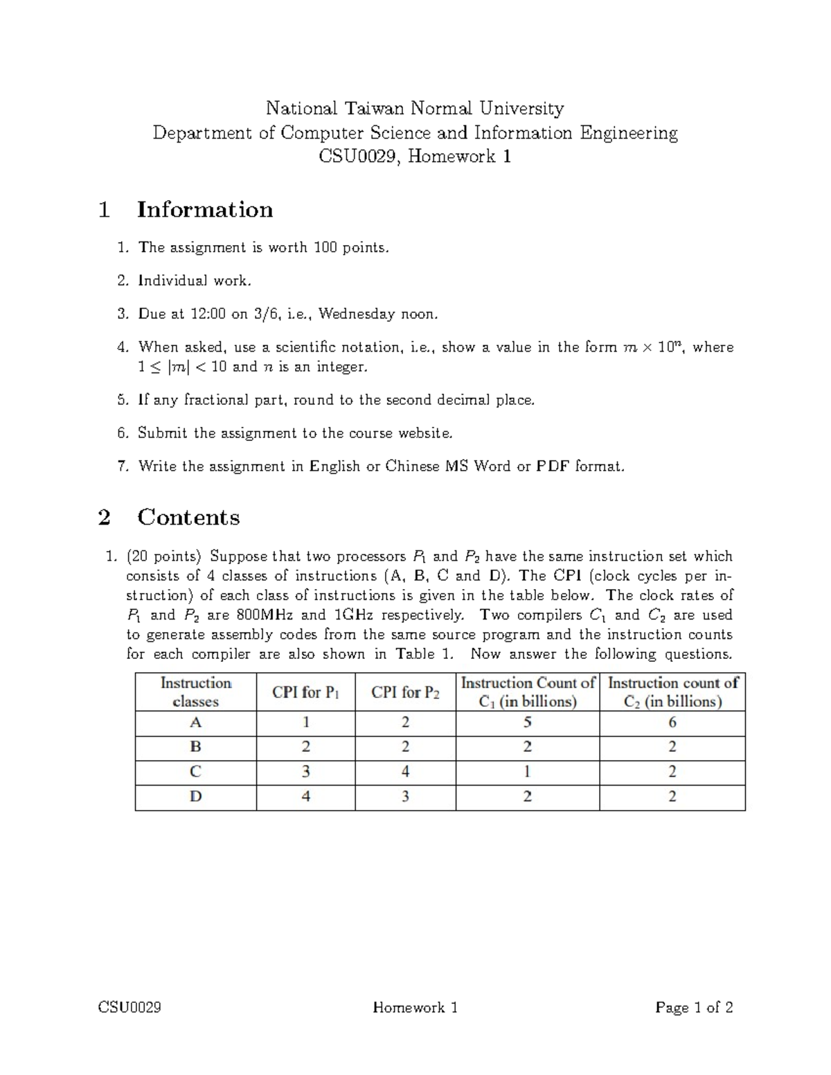 HW1 - Homework - National Taiwan Normal University Department of ...