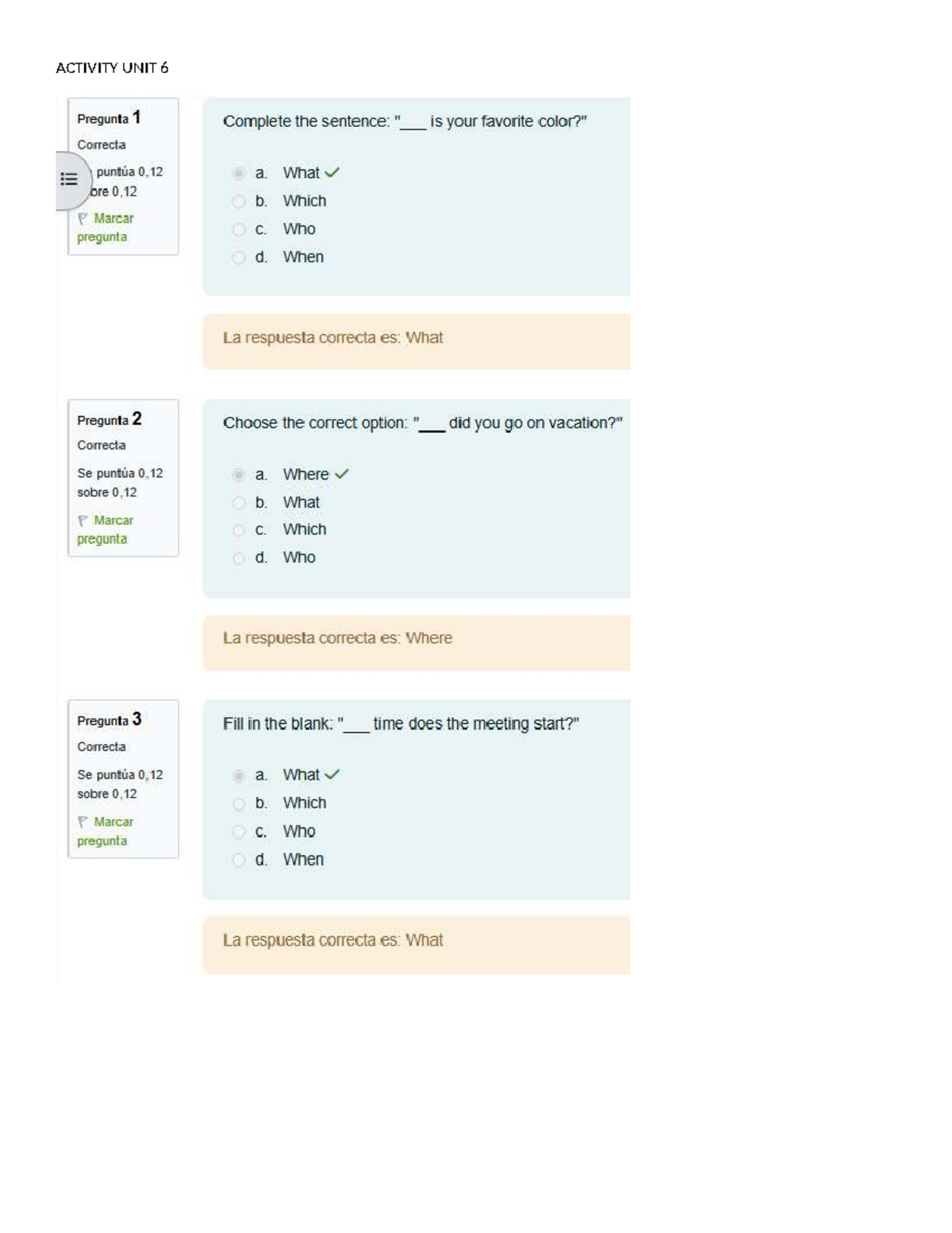 Activity Unit 6: Question and Answer Practice for Exam Prep - Studocu
