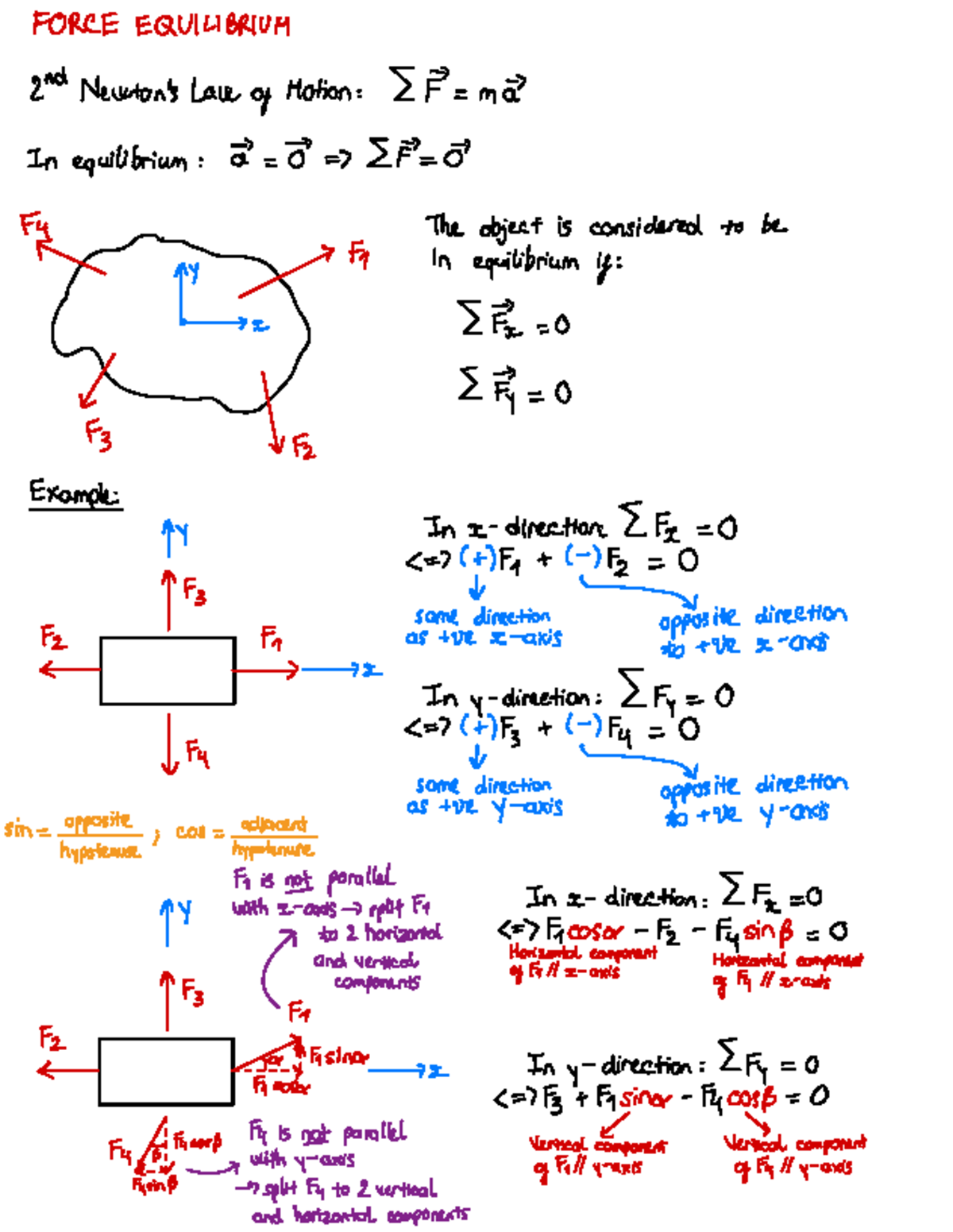 Review 2 - Equilibrium of Forces in Motion and 2nd Law - Studocu