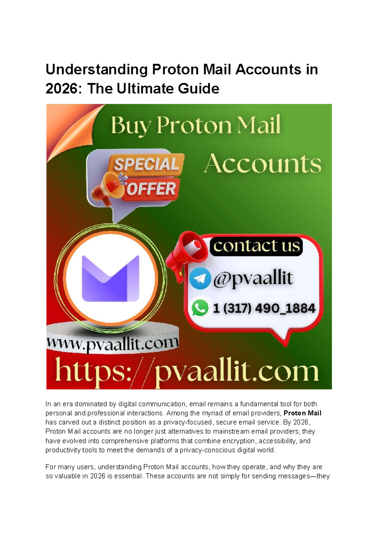 Proton Mail Accounts in 2026: A Comprehensive Guide to Security and ...