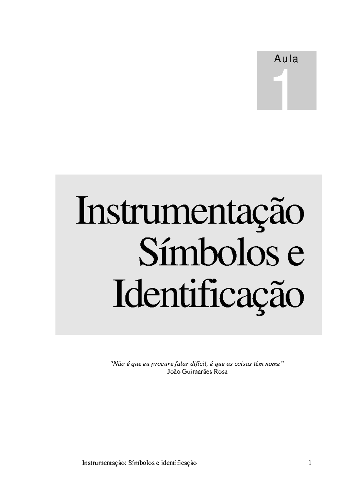 Instrumentação: Símbolos e Identificação P&I - Aula Completa - Studocu
