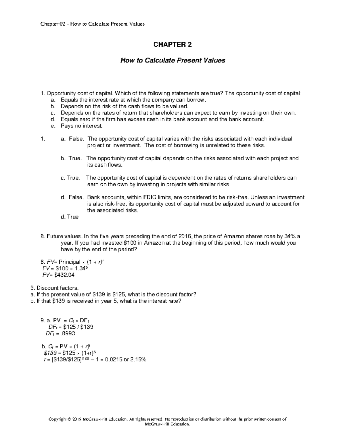 Lecture 2, Exercises with solutions - Chapter 02 - How to Calculate ...