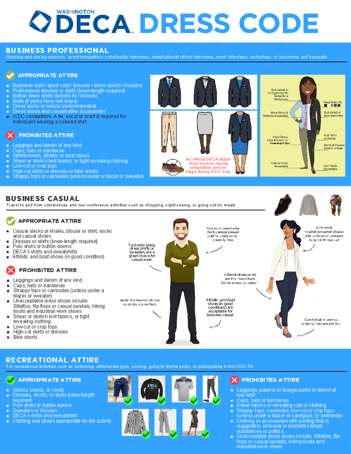 2023 24 WA DECA Dress Code - DRESS CODE An official DECA blazer must be ...