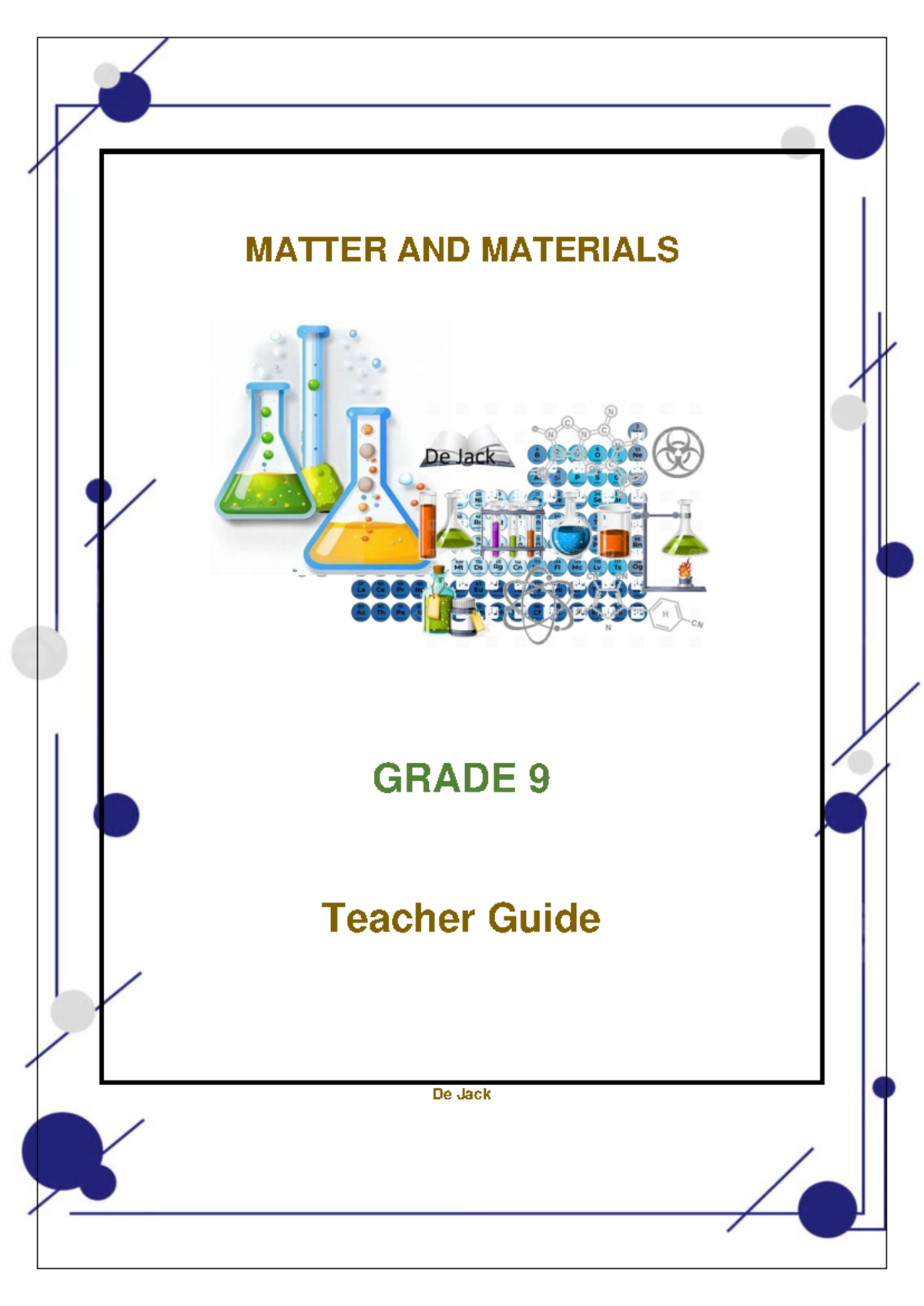 NS Grade 9 Term 2 Teacher Guide: Matter and Materials Overview - Studocu