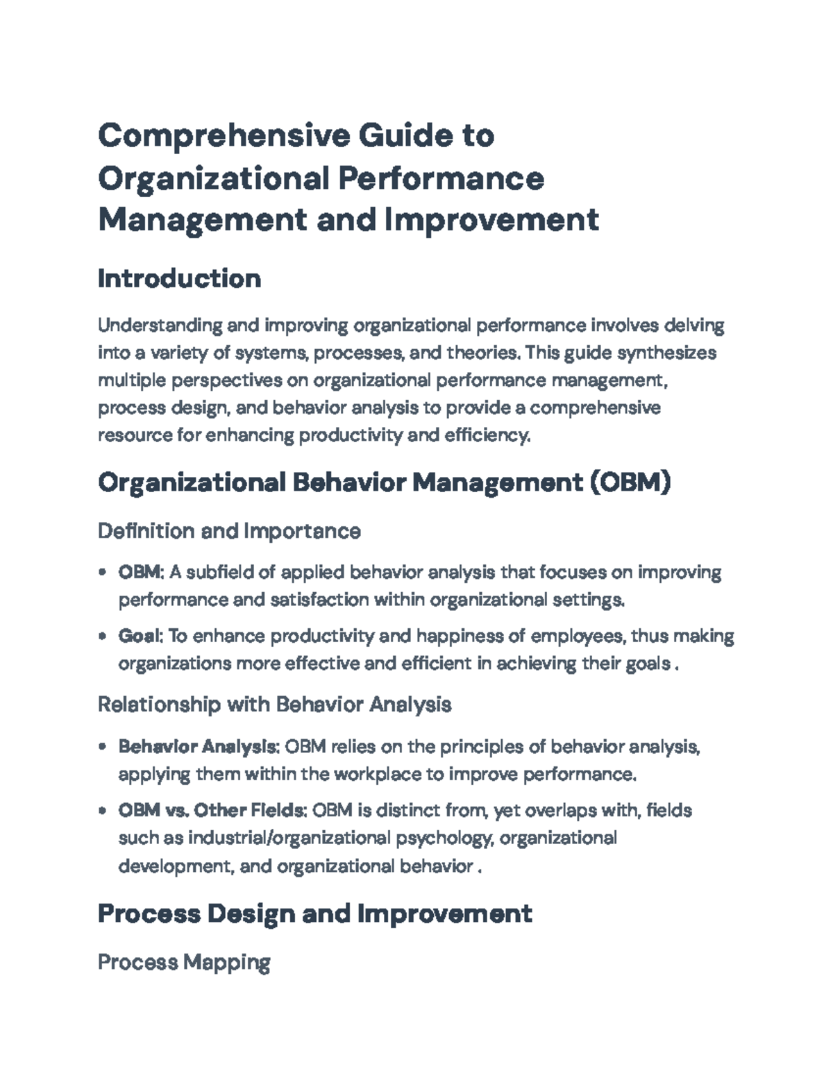 Comprehensive Guide to Organizational Performance Management (OPM ...