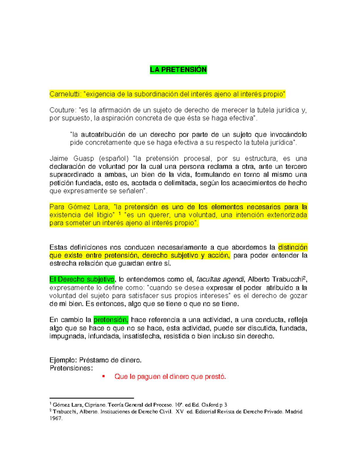 Pretensión Relación Y Diferencia Entre Proceso Y Litigio - LA ...