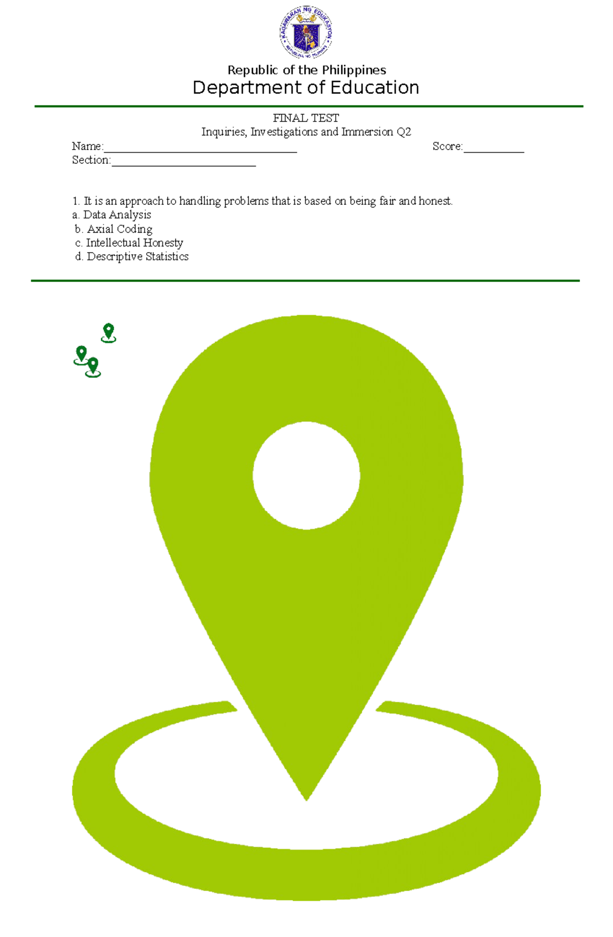 Inquiries,Investigations TEST Q4 done - Department of Education FINAL ...