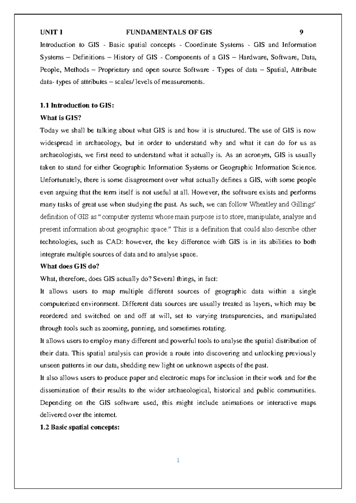 5. GIS 5 Units - Essential Notes on Fundamentals of Geographic Info ...