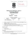 Mathematical Methods- Unit 1 - Grade: 11 - Victorian Certificate of ...