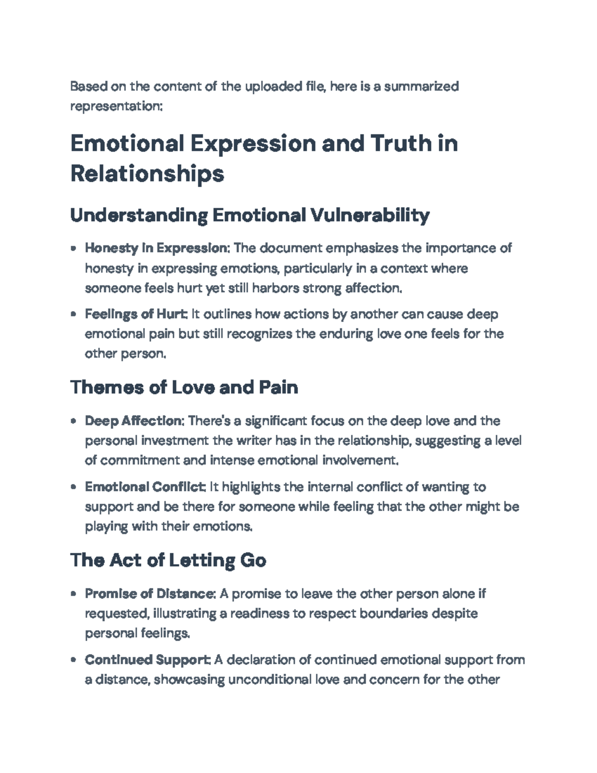 Emotional Expression and Truth in Relationships: Analyzing Love and ...
